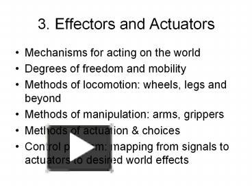 3. Effectors and Actuators presentation | free to download