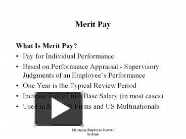 Merit Pay presentation | free to download