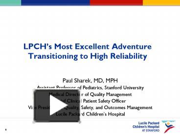 LPCH presentation | free to view