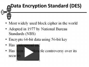 Data Encryption Standard (DES) presentation | free to download