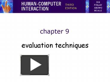 evaluation techniques presentation | free to download