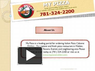 PPT – Delicious Pizza & Calzones in Malden PowerPoint presentation ...
