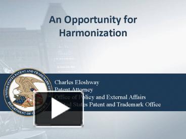 PPT – An Opportunity for Harmonization PowerPoint presentation | free ...