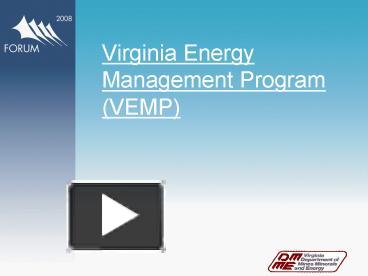 Virginia Energy Management Program (VEMP) presentation | free to view