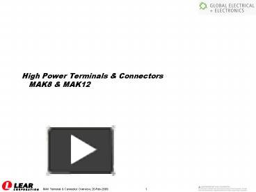 PPT – High Power Terminals PowerPoint presentation | free to view - id ...