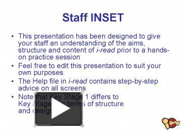 Staff INSET presentation | free to view