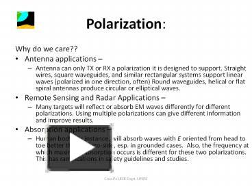 PPT – Polarization: PowerPoint presentation | free to download - id ...