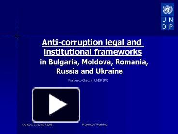 Anti-corruption legal and presentation | free to view