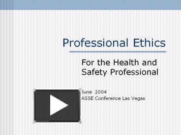 Professional Ethics presentation | free to download