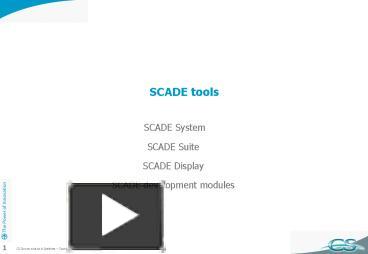 SCADE tools presentation | free to view