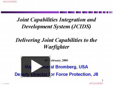 PPT – Joint Capabilities Integration and Development System JCIDS ...