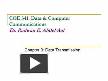 Chapter 3: Data Transmission presentation | free to download