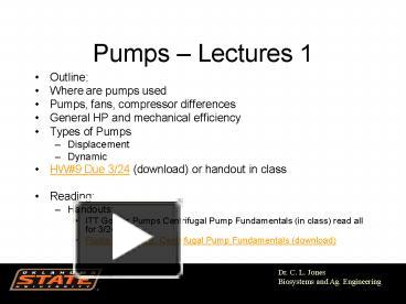 PPT – Pumps PowerPoint presentation | free to view - id: 484328-ZmNiZ