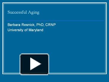 Successful Aging presentation | free to download