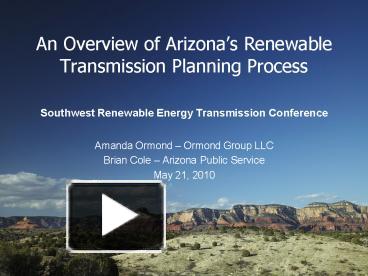 An Overview of Arizona presentation | free to view