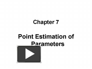 Point Estimation of Parameters presentation | free to download