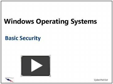 PPT – Windows Operating Systems PowerPoint presentation | free to view ...