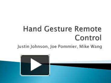 Hand Gesture Remote Control presentation | free to view