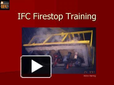 IFC Firestop Training presentation | free to view