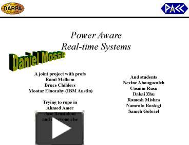 PPT – Power Aware Real-time Systems PowerPoint presentation | free to ...