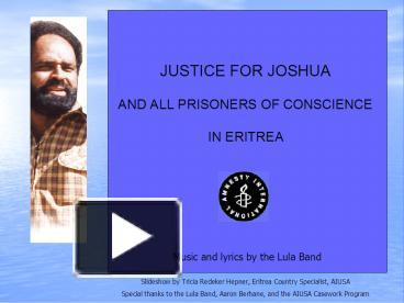 JUSTICE FOR JOSHUA presentation | free to view