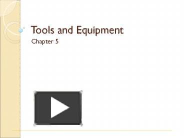 Tools and Equipment presentation | free to download
