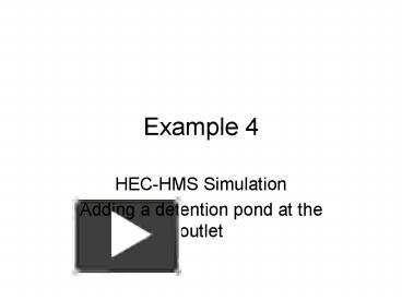 HEC-HMS Simulation presentation | free to view