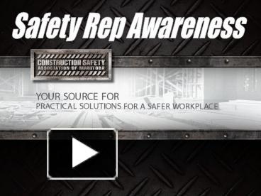 Safety Rep Awareness presentation | free to view