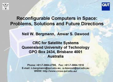 Reconfigurable Computers in Space: Problems, Solutions and Future ...