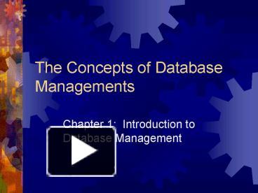 PPT – The Concepts of Database Managements PowerPoint presentation ...