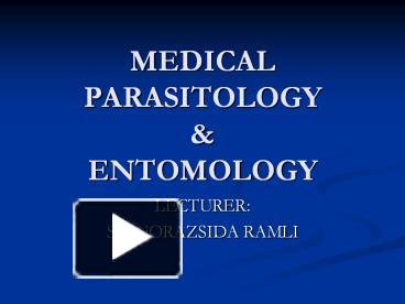PPT – MEDICAL PARASITOLOGY PowerPoint presentation | free to download ...