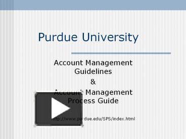 Purdue University presentation | free to download