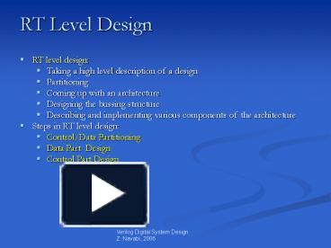 PPT – RT Level Design PowerPoint presentation | free to view - id ...