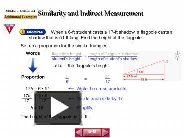 PPT – Similarity and Indirect Measurement PowerPoint presentation ...