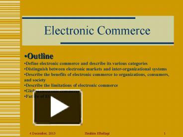 PPT – Electronic Commerce PowerPoint presentation | free to download ...