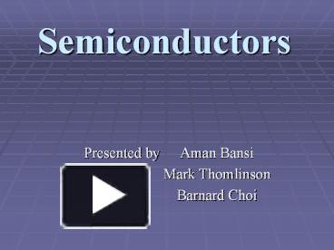 Semiconductors presentation | free to download