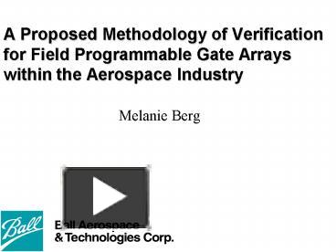 A Proposed Methodology of Verification for Field Programmable Gate ...