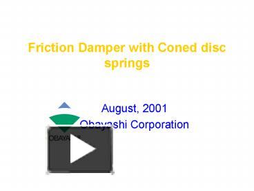 PPT – Friction Damper with Coned disc springs PowerPoint presentation ...