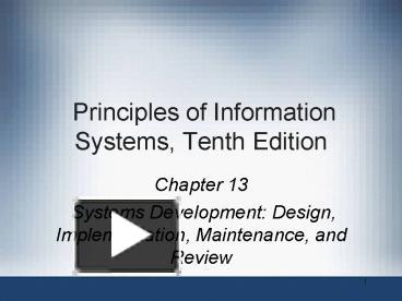 Principles of Information Systems, Tenth Edition presentation | free to ...