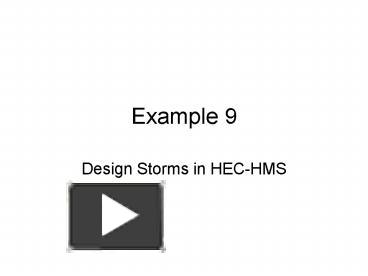 Design Storms in HEC-HMS presentation | free to view