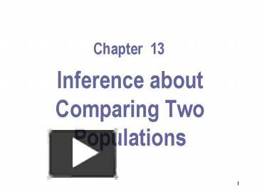 PPT – Inference about Comparing Two Populations PowerPoint presentation ...