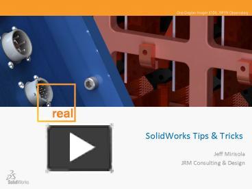 SolidWorks Tips presentation | free to view