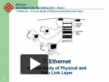 PPT – 7. Ethernet A Case study of Physical and Data Link Layer ...