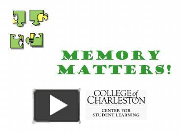 PPT – MEMORY PowerPoint presentation | free to download - id: 497747-NWVjM