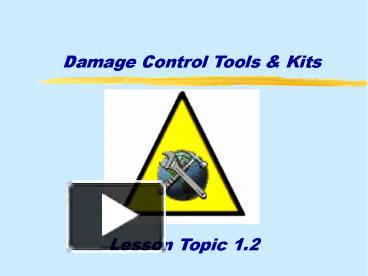 Damage Control Tools presentation | free to download