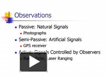 PPT – Observations PowerPoint presentation | free to download - id ...