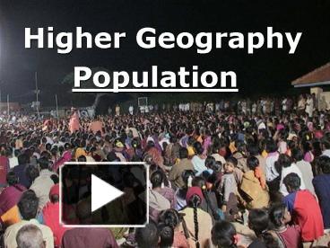 PPT – Population PowerPoint presentation | free to download - id ...
