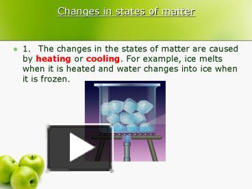 Changes in states of matter presentation | free to view