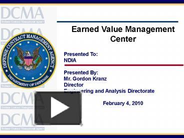 PPT – Earned Value Management Center PowerPoint presentation | free to ...