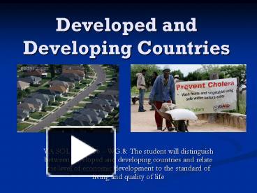 Developed and Developing Countries presentation | free to view